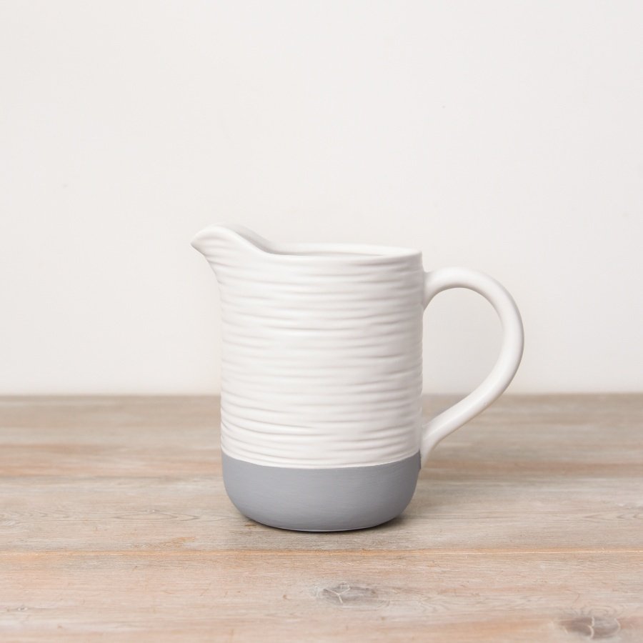 White and Grey Jug, 14cm | 51154 | Homeware / Jugs & Vases ...