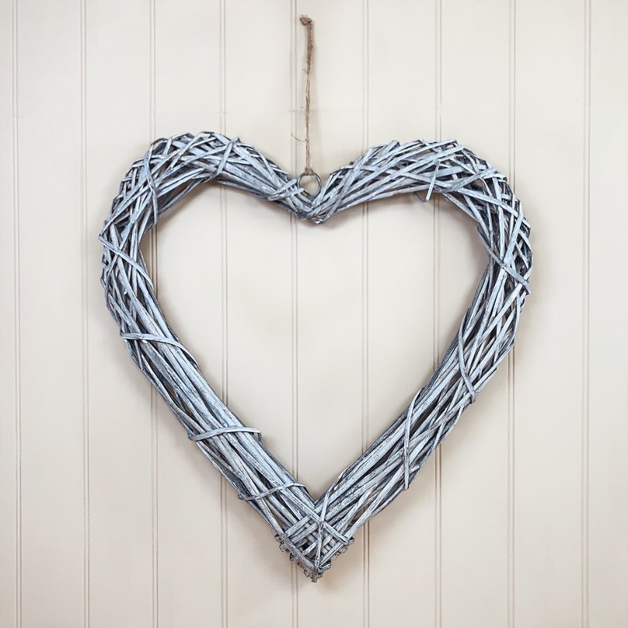 Rustic Rattan Heart, 60cm | 51216 | Interior Decor / Wreaths & Garlands ...
