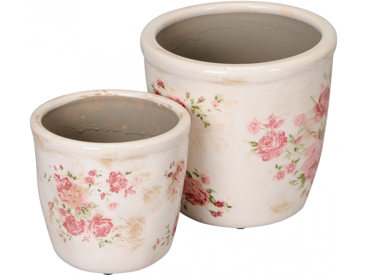 Pink Rose Planter Set | 51313 | Outdoor Living / Planters & Planting ...