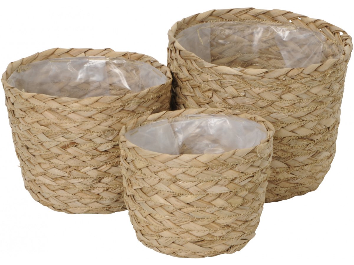 Woven Planters, Set of 3 | 51324 | Interior Decor / Jugs & Vases ...