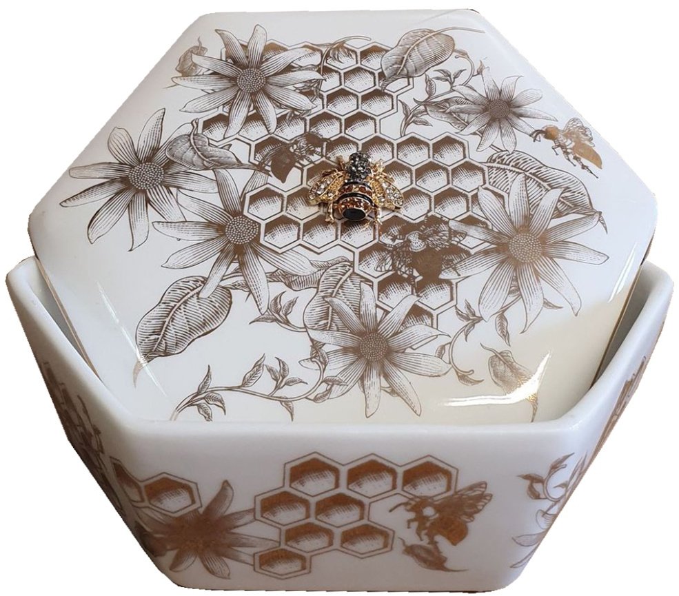 LP46162 / Golden Bees Ceramic Trinket Box | 51717 | Interior Decor ...