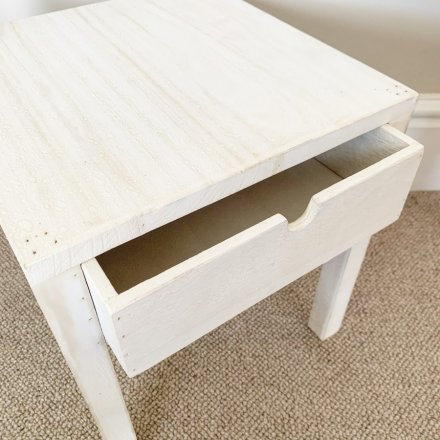 White Small Chair with Drawer | 51732 | Homeware / Furniture / Display ...