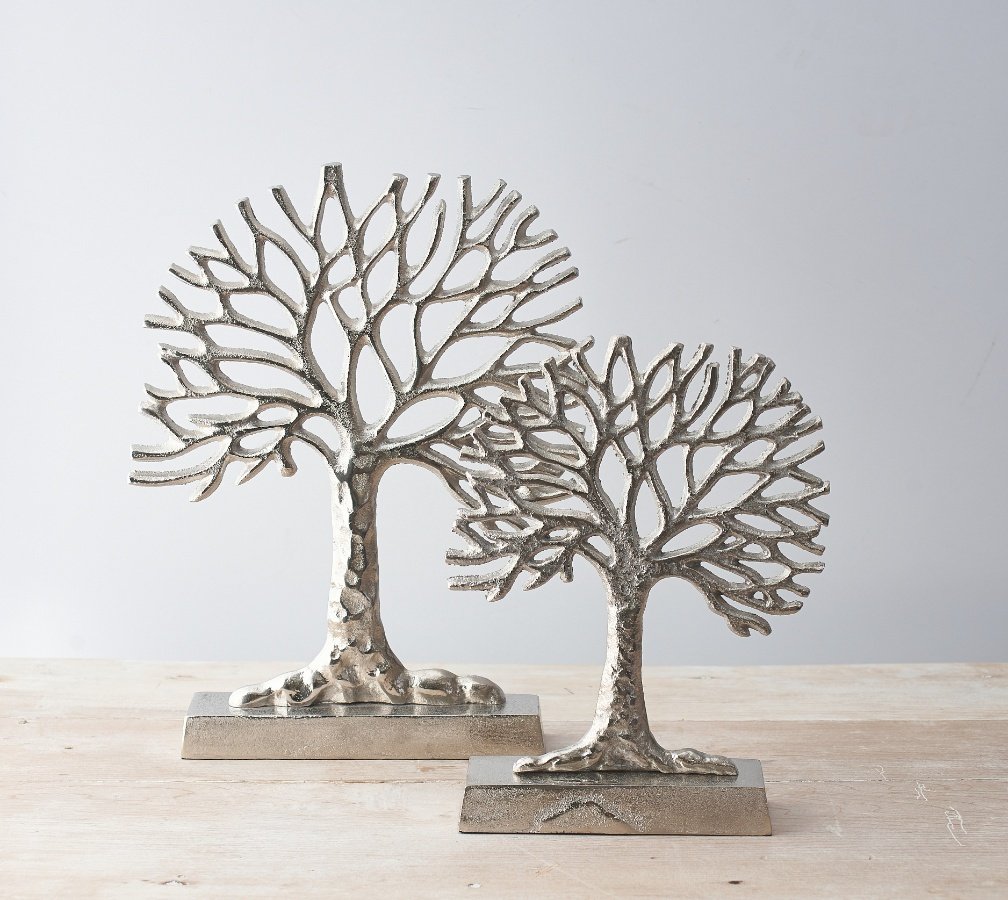 PL060021 - Silver Aluminium Tree Of Life, 28cm | | Everyday / Ornaments ...