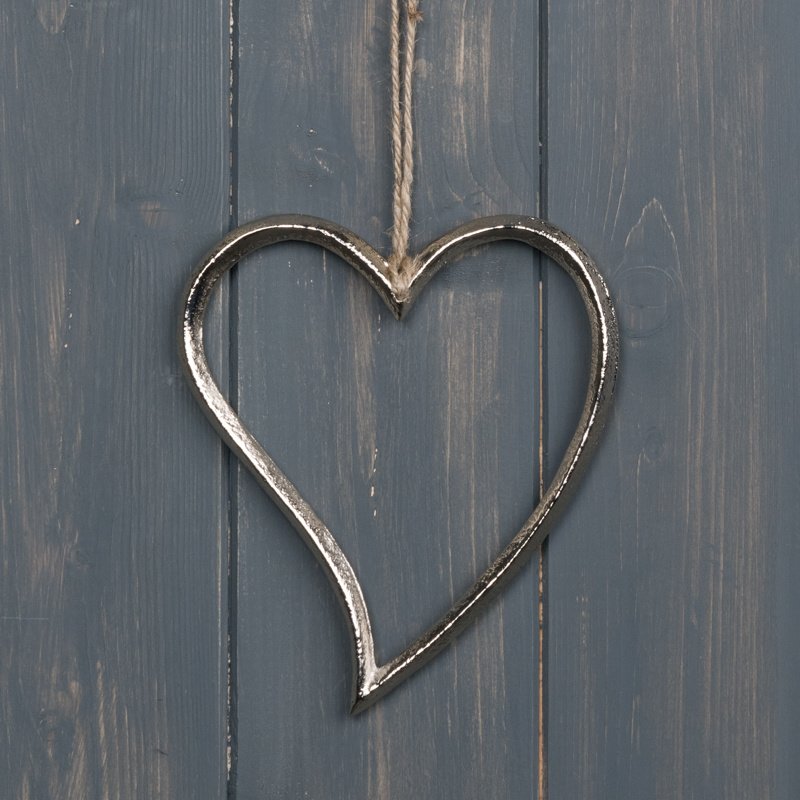 Hanging Silver Metal Heart, 12cm | 51826 | Homeware / Decorative ... Hanging Silver Metal Heart, 12cm | 51826 | Homeware / Decorative ...
