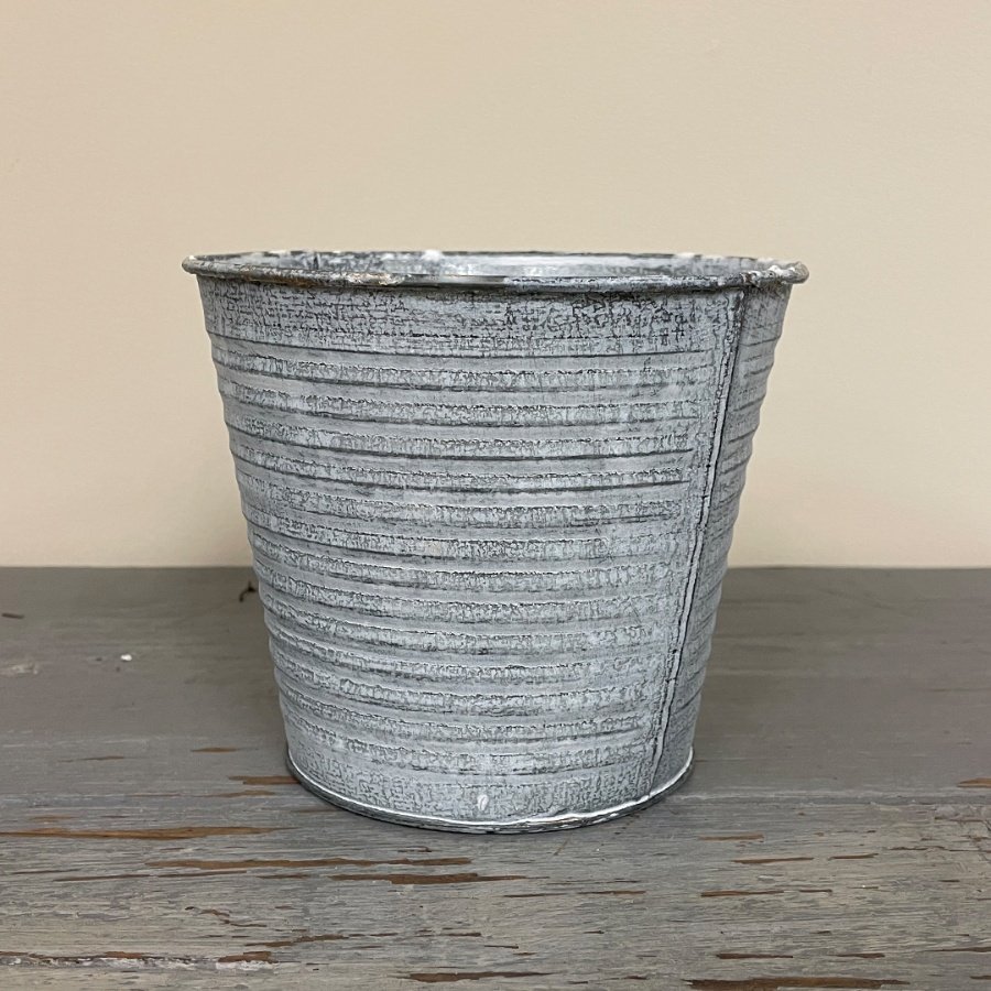 Zinc Ribbed Planter, 14cm | 52140 | Outdoor Living / Planters ...