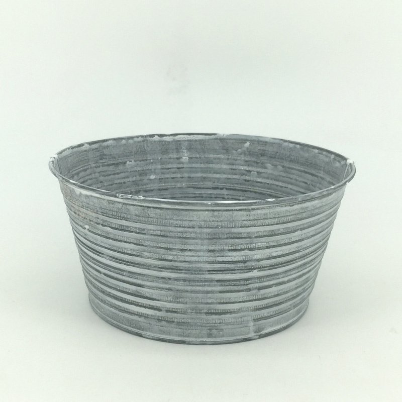Ribbed Zinc Trough, 18cm | 52142 | Outdoor Living / Planters ...