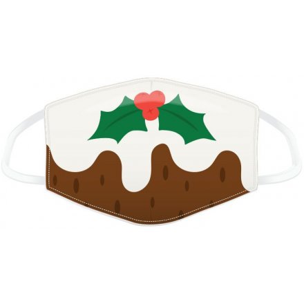Adult Christmas Pudding Print Face Covering | 52498 | Christmas ...