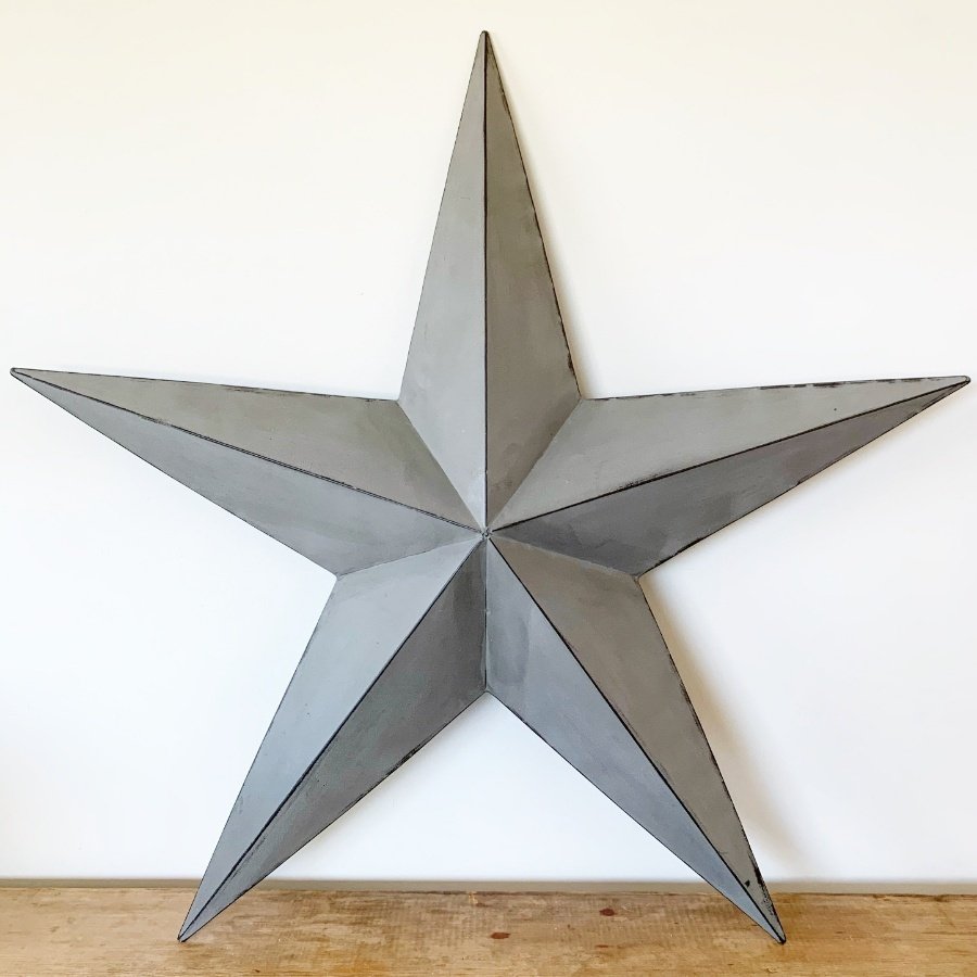 XL Grey Metal Barn Star, 100cm | 52540 | Homeware / Decorative ...