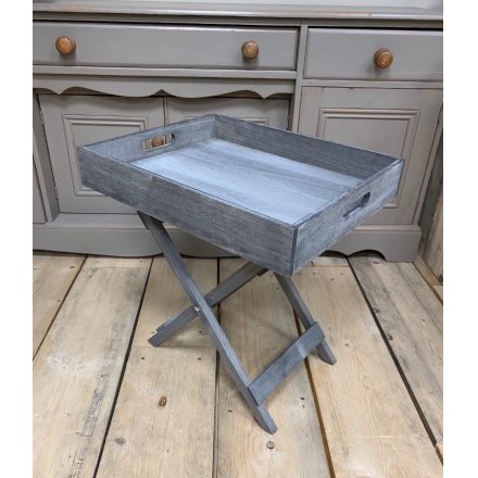 Grey Wood Tray Table | 52568 | Homeware / Furniture / Display Units ...