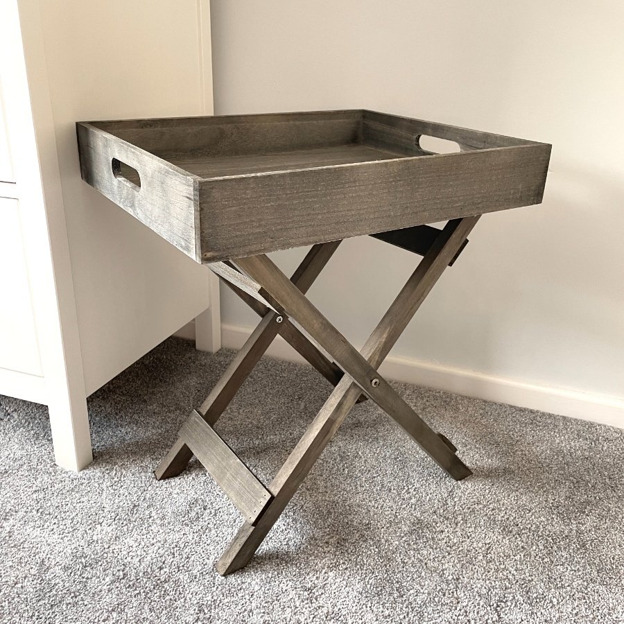 PL040044 - Grey Wood Tray Table | | Everyday / Furniture | Portland Living