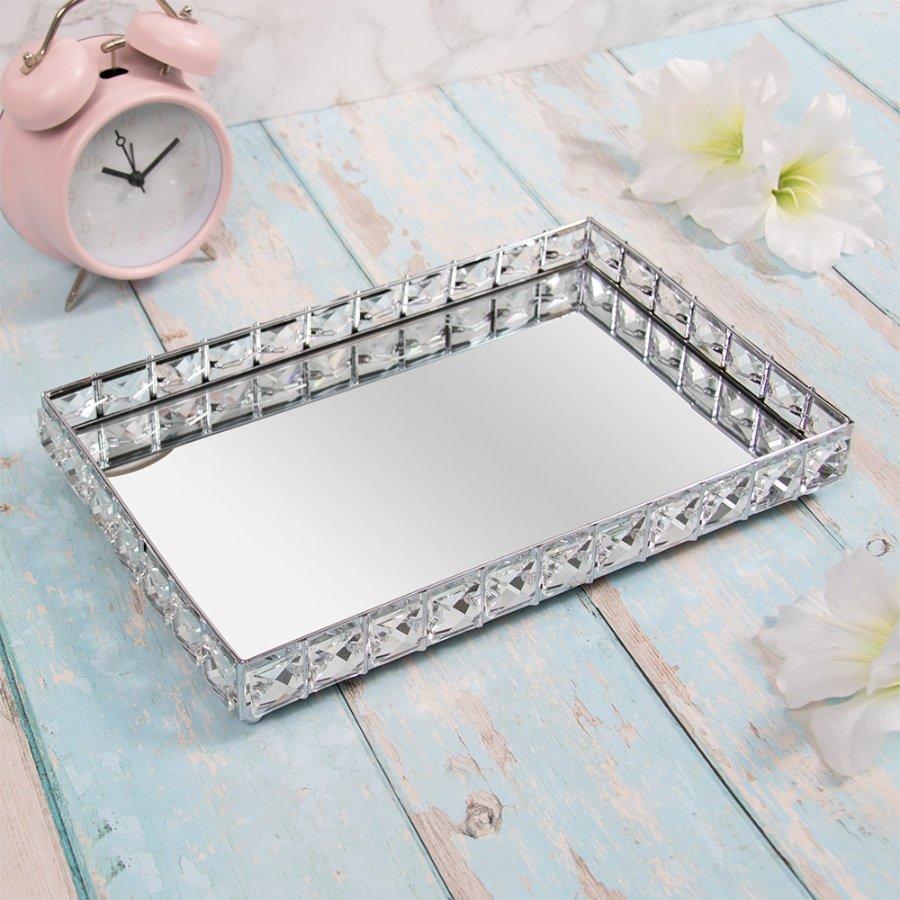 LP46684 / Silver Crystal Rectangular Tray, 30cm | 52866 | Homeware ...