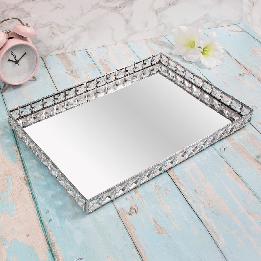 LP46686 / Silver Crystal Rectangular Tray, 41cm | 52868 | Homeware ...