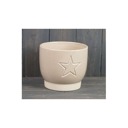 Star Embossed 2 Tone Pot, 14cm | 52992 | Homeware / Jugs & Vases ...