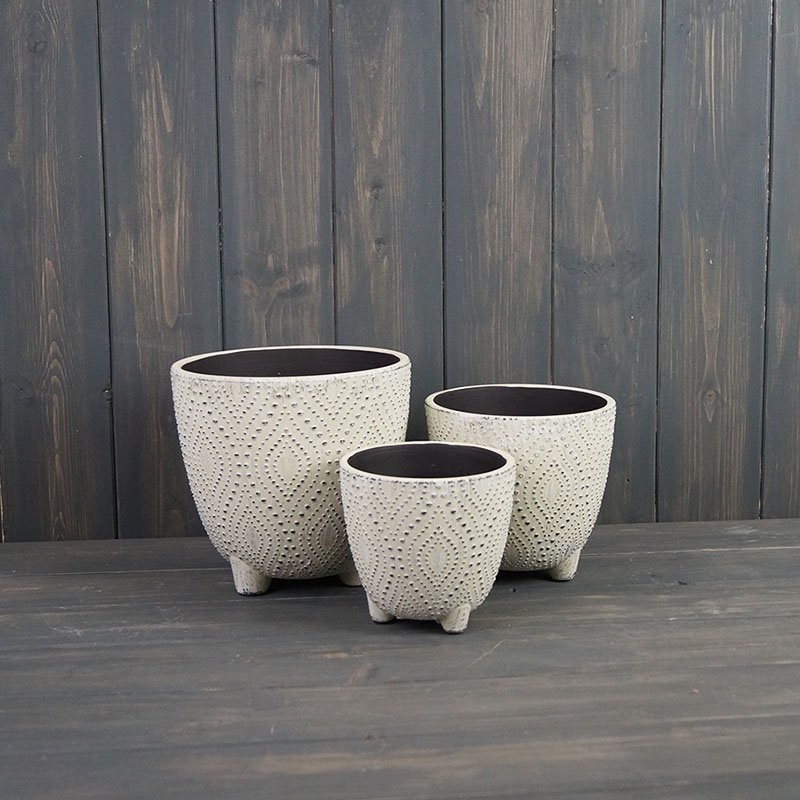 Off White Dotted Plant Pot, 12cm | 52995 | Outdoor Living / Planters ...