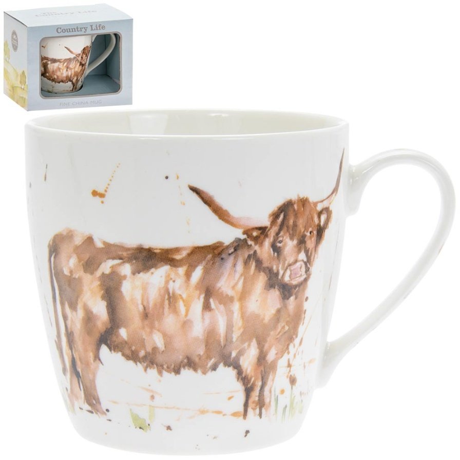 LP34055 / Country Life Highland Cow Mug | 53218 | Kitchen & Dining ...