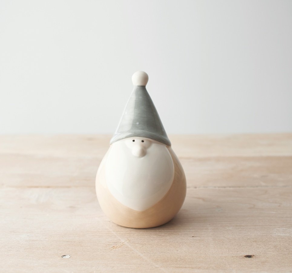 PL020309 - Plump Beige Ceramic Gonk, 6cm | | Christmas / Ornaments ...