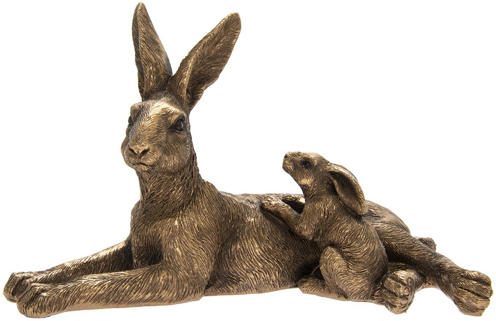 LP47398 / Laying Hare & Baby Bronzed Ornament | 53623 | Interior Decor ...