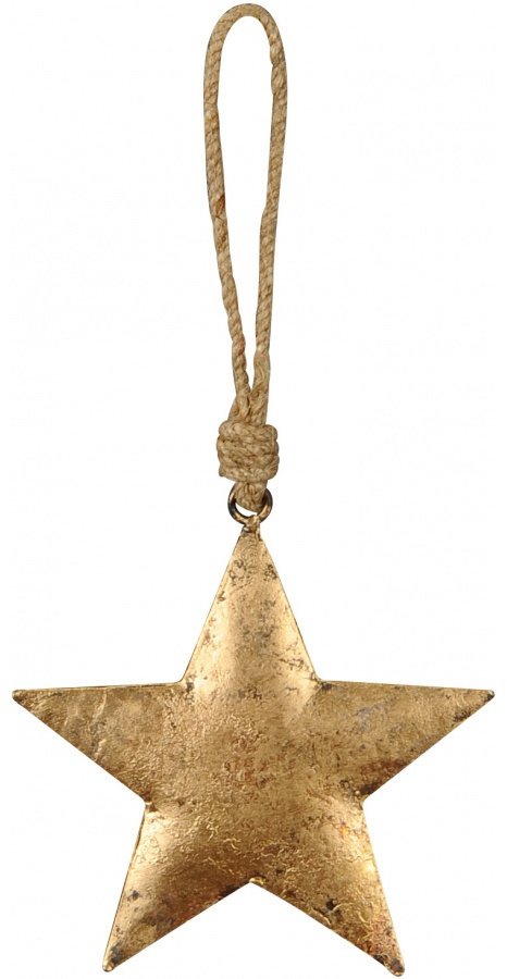 Hanging Gold Star, 10cm | 53686 | Christmas / Hanging Decorations ...