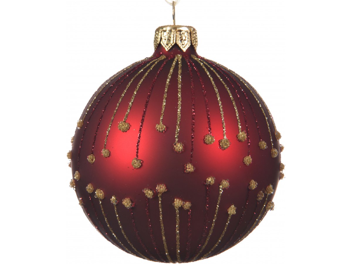 Red Bauble With Glitter Decal | | Christmas Decorations / Baubles ...
