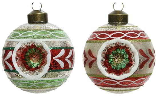 Traditional Christmas Glass Baubles, 8cm | 53855 | Christmas ...