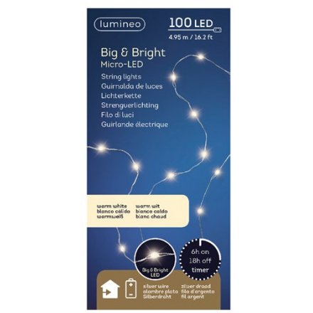 100 Lights Micro LED Wire Lights | | Christmas Decorations / Light Up ...