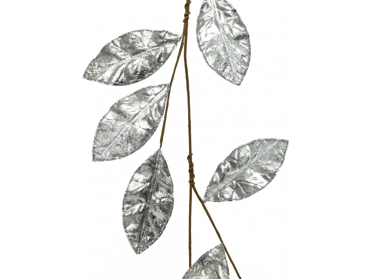 130cm Silver Leaf Garland | | Christmas Decorations / Wreaths ...
