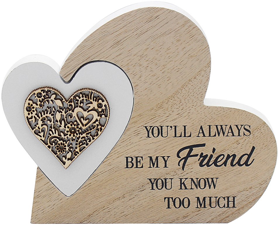 LP47735 / Sentiments Double Heart Plaque - My Friend | 54306 | Homeware ...