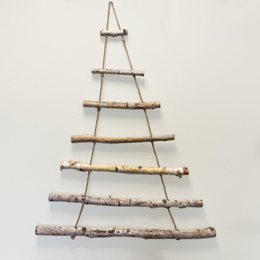 PL040983 - Large Hanging Birch Wood Wall Tree, 70cm | | Christmas ...