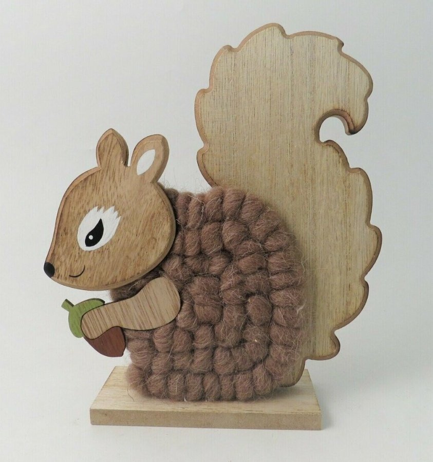 Posed Wooden Squirrel | | Christmas Decorations / Decorative ...