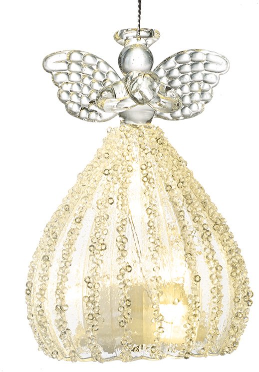 Glass Light Up Angel Decoration | | Christmas Decorations / Angels ...