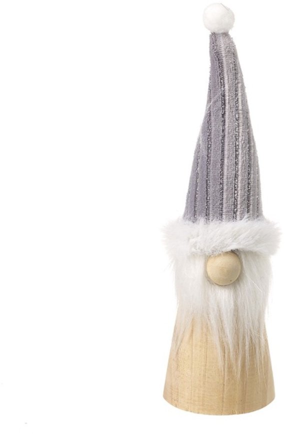 TPP698A / Wood Gonk With Fur Trims, 12cm | 54611 | Christmas ...