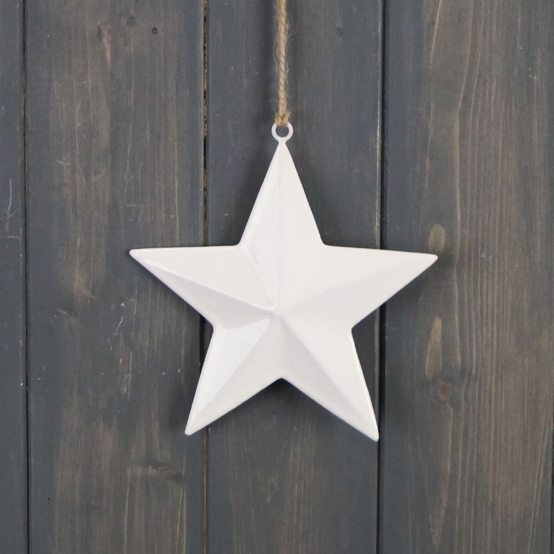 Hanging White Star , 15cm | 54714 | Christmas / Hanging Decorations ...