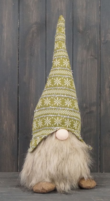 Green and Brown Shelf Sitting Gonk, SMall | | Christmas Decorations ...