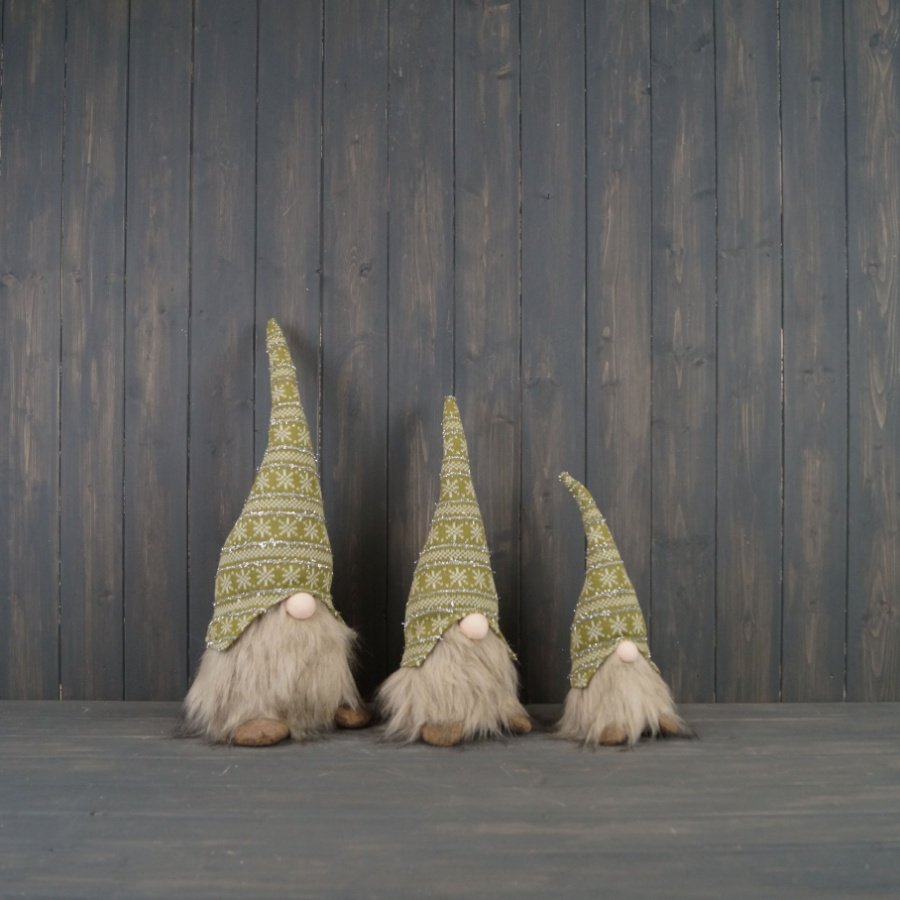 Green and Brown Shelf Sitting Gonk, Medium | | Christmas Decorations ...