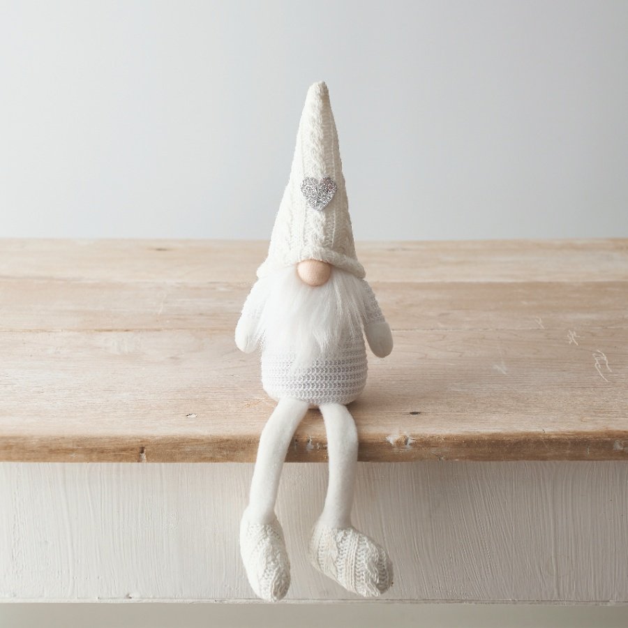 All White Gonk Figure, 50cm | | Christmas Decorations / Gonks | Noël & Co