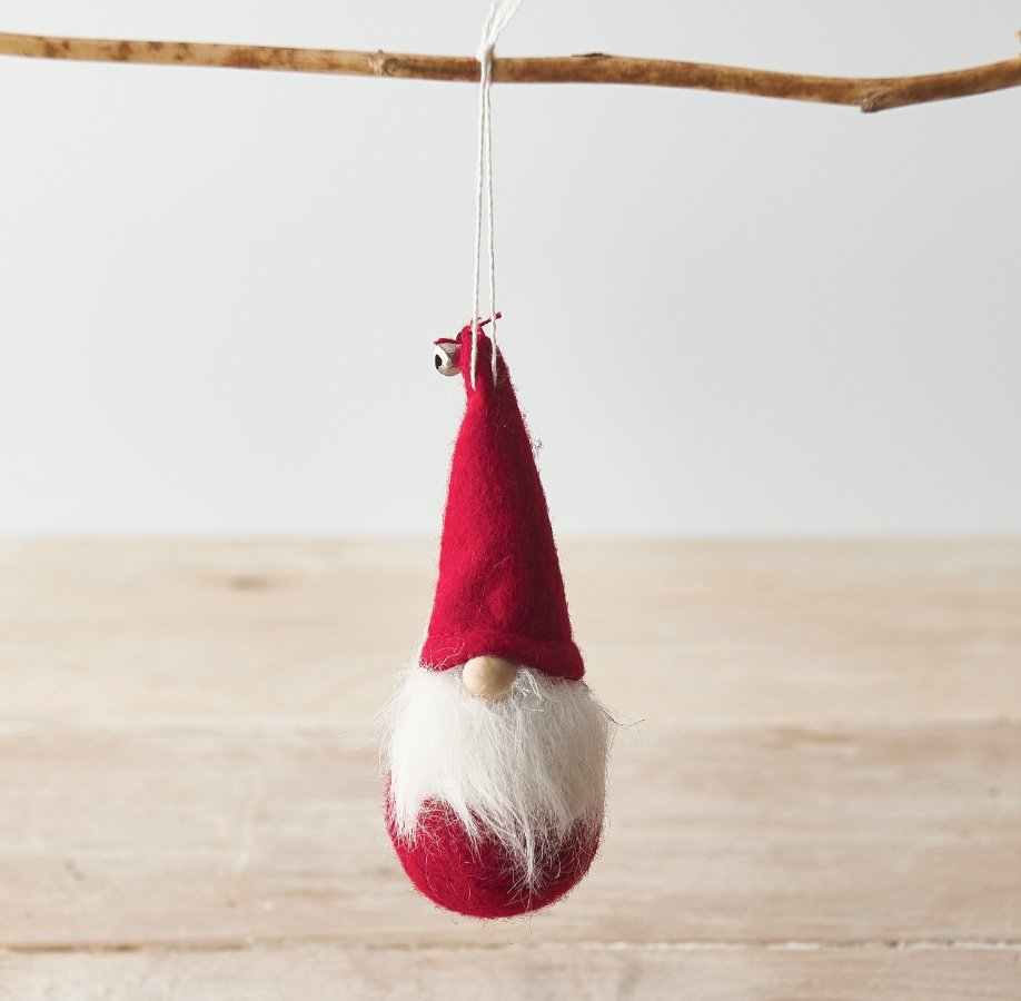Red/Mink Felt Gonk Hangers, 10cm | 55174 | Christmas / Hanging ...