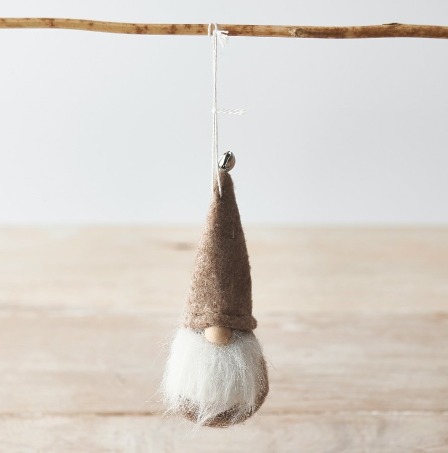 Hanging Brown/Red Felt Gonks, 10cm | 55174 | Christmas / Hanging ...