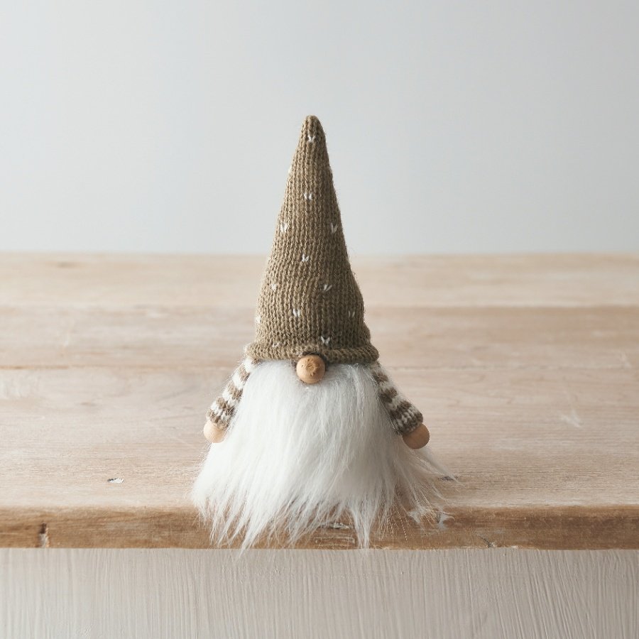 PL071224 - Knitted Mink Gonk 15cm | | Christmas / Christmas Gonks ...