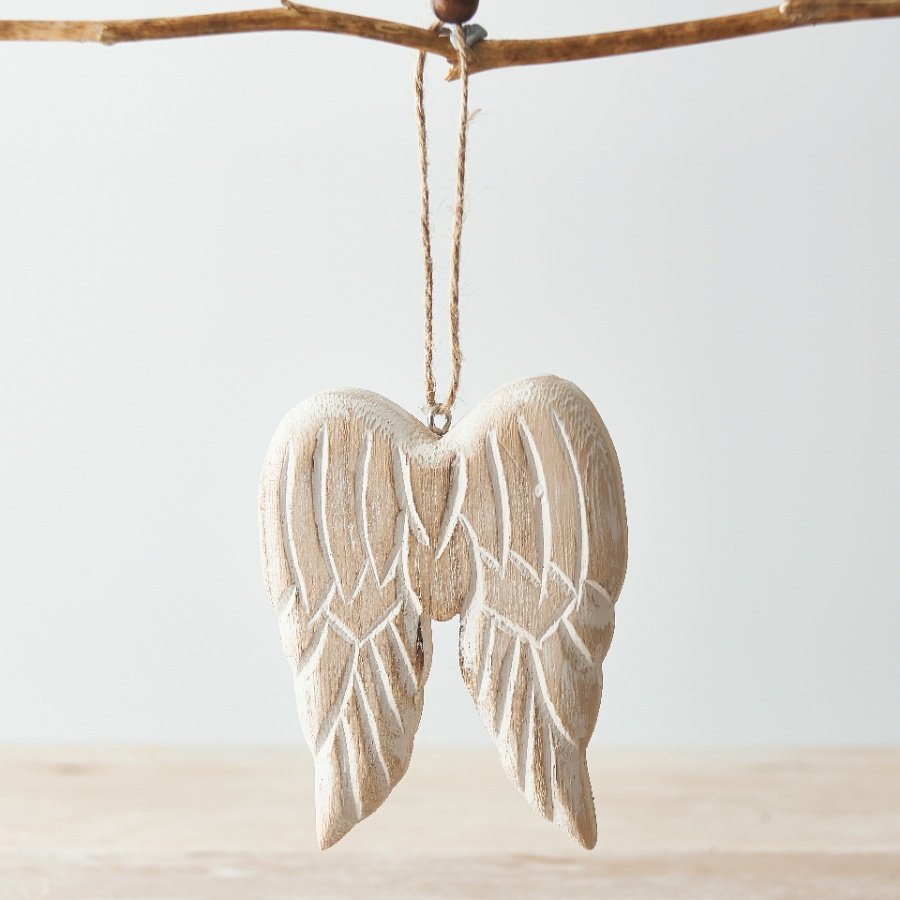 10cm Hanging Angel Wings, Natural | 55190 | Christmas / Hanging ...