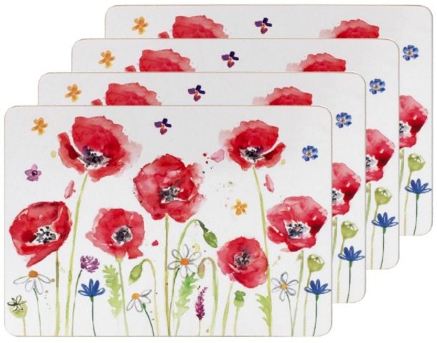 LP94604 / Poppy Field Placemats Set of 4 | 55968 | Kitchen & Table ...