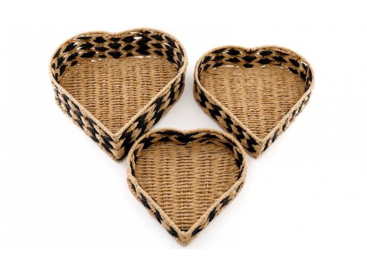 SY0065 / Natural Inspired Heart Trays, Set of 3 | 56020 | Homeware ...