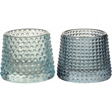 2 Assorted Glass T-Light Holder, 7cm | 56275 | Homeware / Candle ...