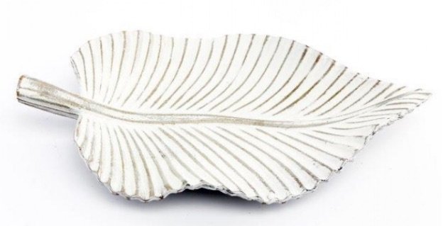 OR2018 / Antique White Leaf Tray, 35cm | 56675 | Fashion Accessories ...