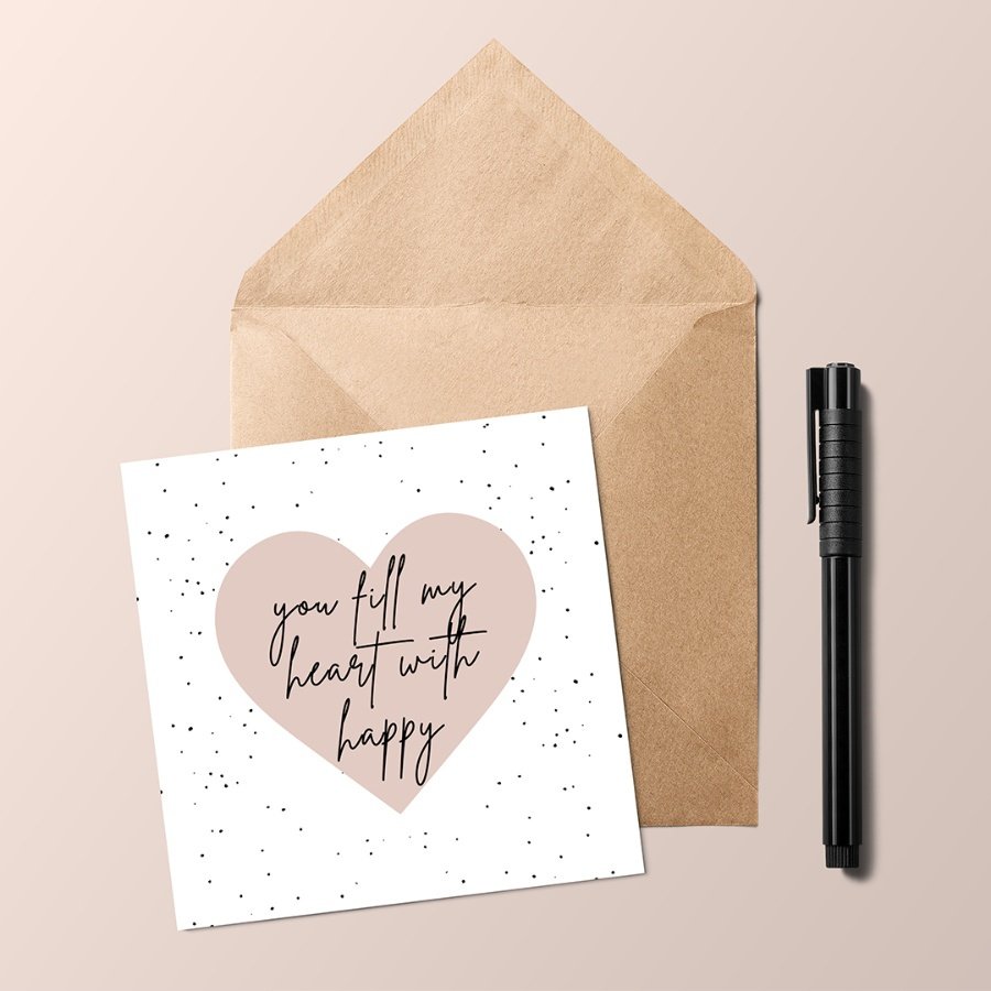 15cm You Fill My Heart Greetings Card | 57292 | Ranges / Greetings ...