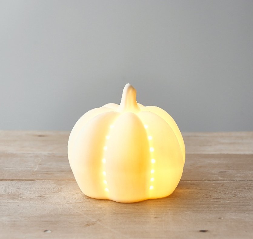 11cm Ceramic LED Pumpkin | 57333 | Ranges / Autumn & Halloween | Rosefields
