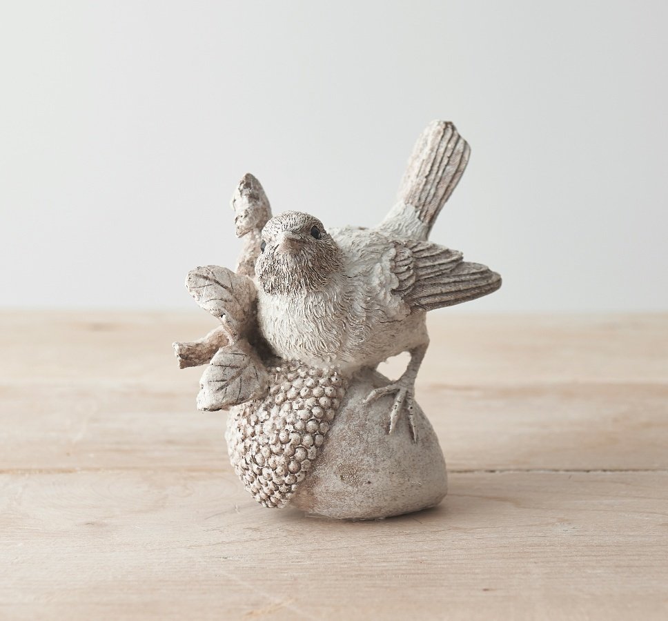 2 Assorted Birds With Acorn And Pinecone 10cm | 57345 | Christmas ...