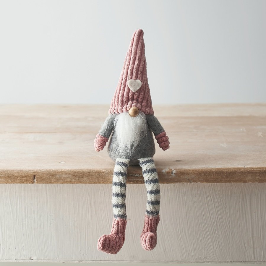 Assortment of 2 Grey And Pink Gonks, 25cm | | Christmas Decorations ...