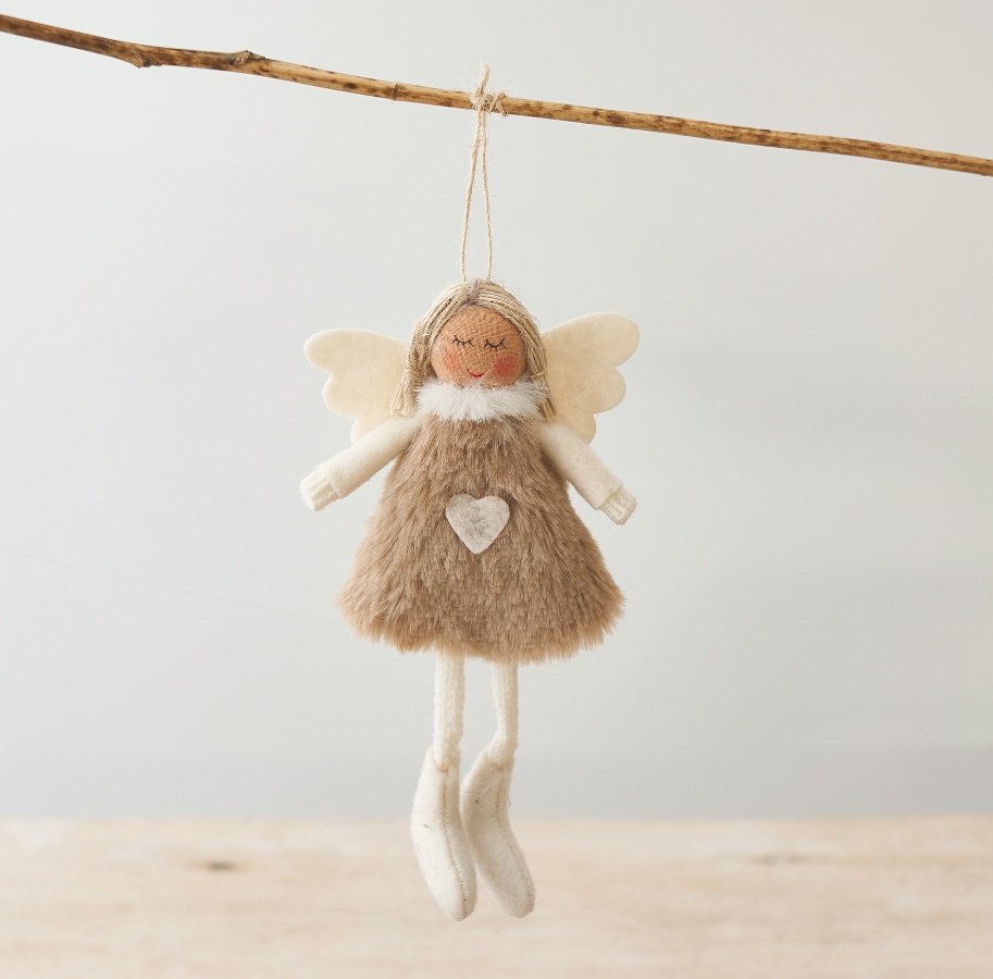 White Hanging Angel 16cm | 57377 | Christmas / Hanging Decorations ...