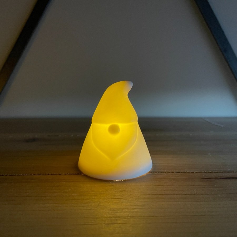 PL022657 - LED Ceramic White Gonk, 7cm | | Christmas / Christmas Gonks ...