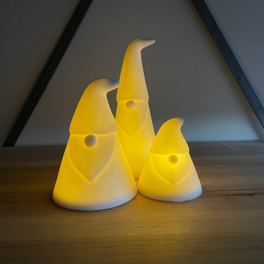 LED Ceramic White Gonk, 10.3cm | 57423 | Christmas / Light Up & LED ...
